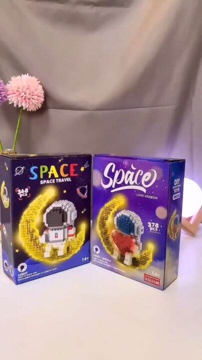 Lego for Girls Building Blocks Toys Luminous Cute Cartoon Spaceman ...