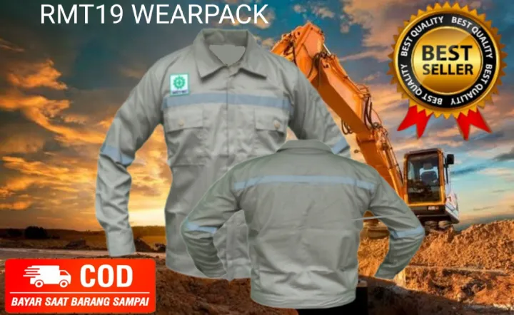 Baju kemeja safety K3 wearpak Lengan panjang baju Bengkel proyek ...