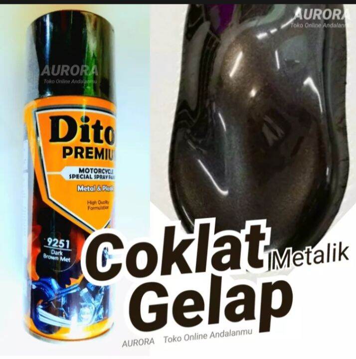 CAT PILOK DITON COKLAT GELAP DRAG BRONS MET 9251 CAT SEMPROT 400 CC CAT ...