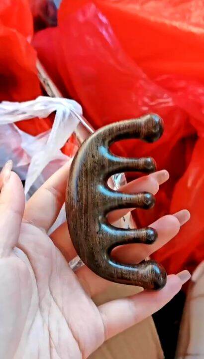 【Dargly】หวีไม้จันทน์ นวดศีรษะ อเนกประสงค์ หวีแปรง นวดดูแลรากผมเส้นผมหนังศรีษะ | Lazada.co.th