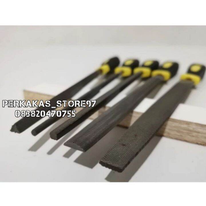 Kikir besi besar 8 inch satu set 5 pcs sands steel file set | Lazada ...