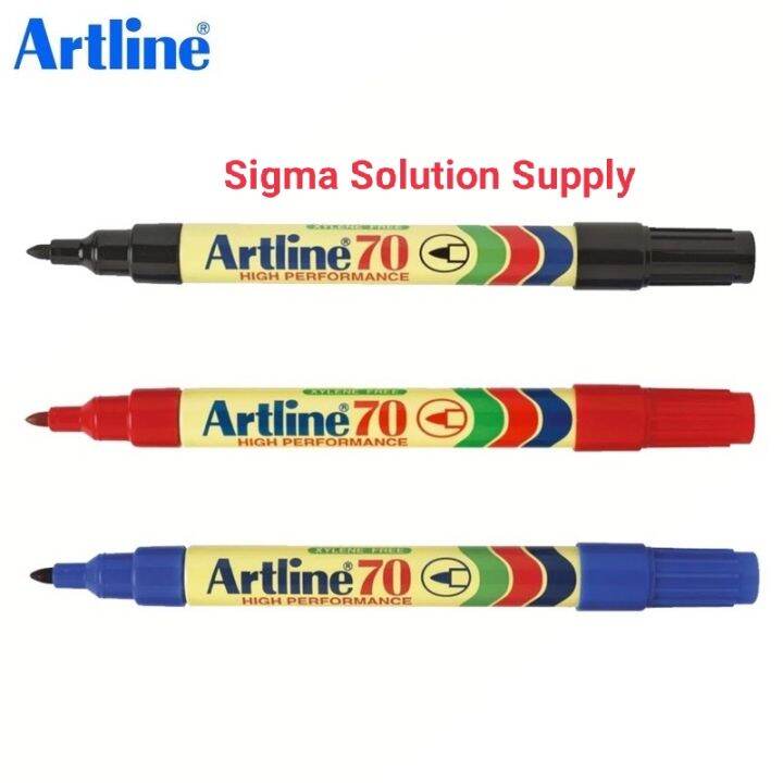 Artline 70 Permanent Maker -RED / BLUE / BLACK | Lazada