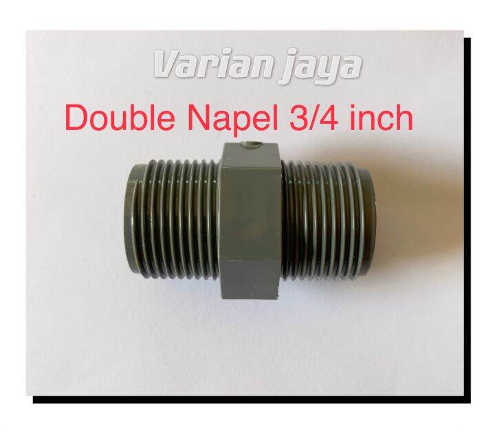 Double Naple 3/4 inch Pvc Double Drat Luar 3/4inci ukuran 3/4” | Lazada ...