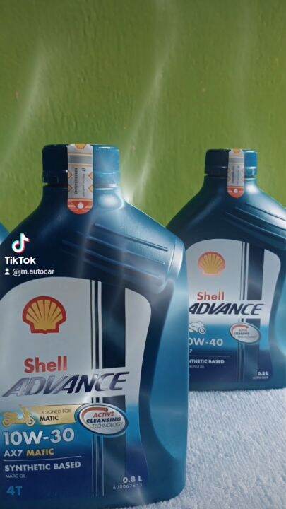 Oli Motor Shell Advance 4T AX7 Matic (10w-30) AX7 Manual (10w-40) 800mL ...