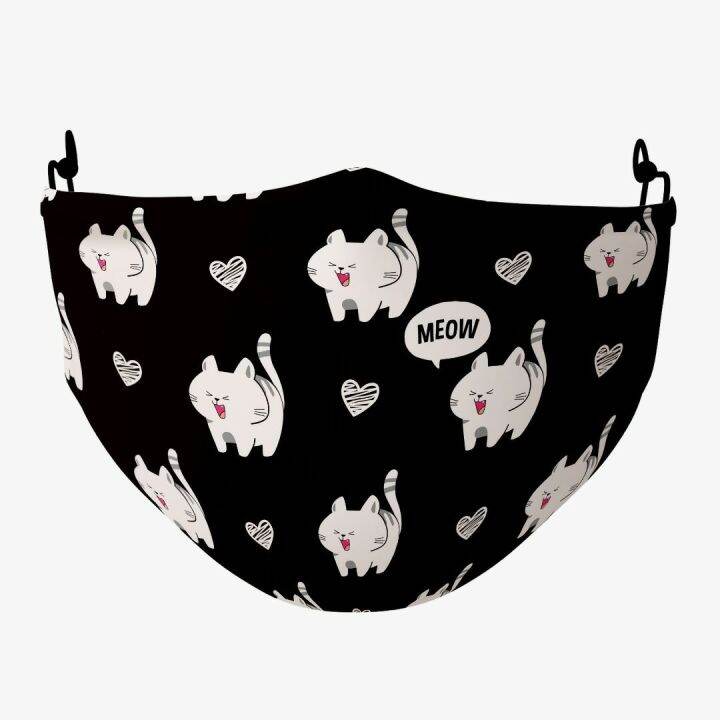 🔥NEW ARRIVAL!! KITTY CAT DESIGN WASHABLE FABRIC MASK COMES WITH ...
