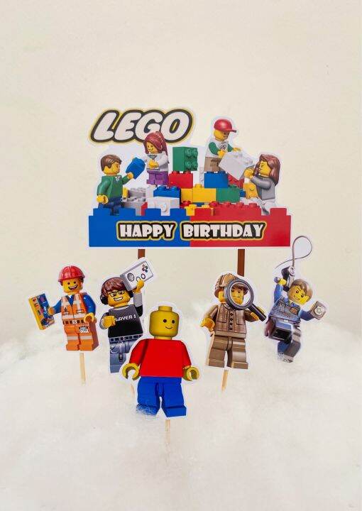 TOPPER KUE LEGO / CAKE TOPPER LEGO / TOPPER LEGO / HIASAN KUE LEGO ...