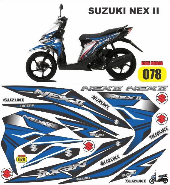 striping variasi Nex 2 grafis/ stiker motor Nex 2 grafis/ Polet Lis ...