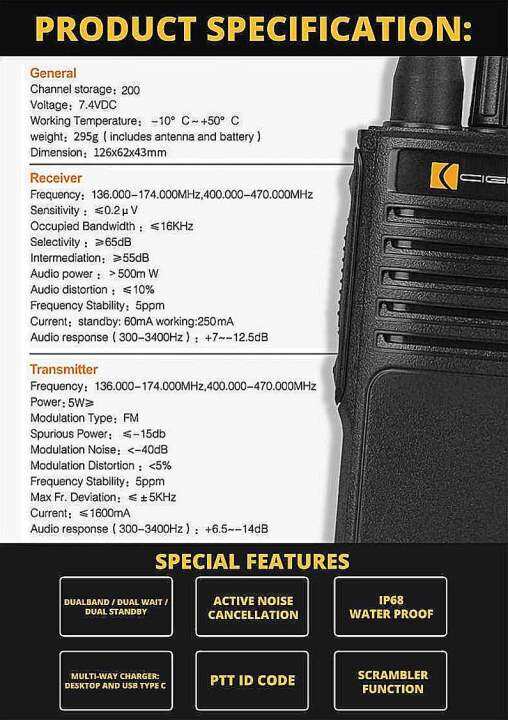 CIGNUS UVR10 PRO Non Keypad Dualband High Power Long Range and ...