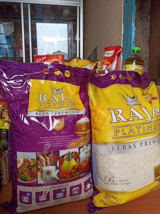 beras raja platinum 5 kg beras premium beras pulen | Lazada Indonesia