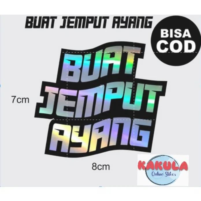 CUTTING Stiker BUAT JEMPUT AYANG sticker bucin viral| BISA CUSTOM NAMA ...