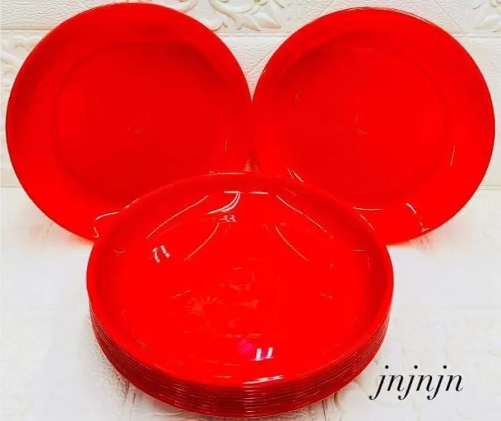 PLASTIC PLATE RANDOM COLORS 12 PCS SET | Lazada PH