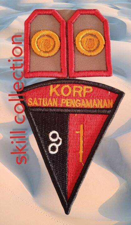 logo atribut satpam satuan pengamanan dan monogram timbul | Lazada ...