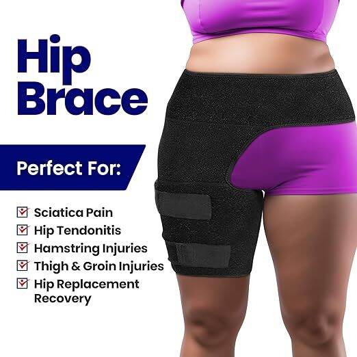 NEENCA Hip Brace Thigh Compression Sleeve – Hamstring Compression Sleeve & Groin Compression ...