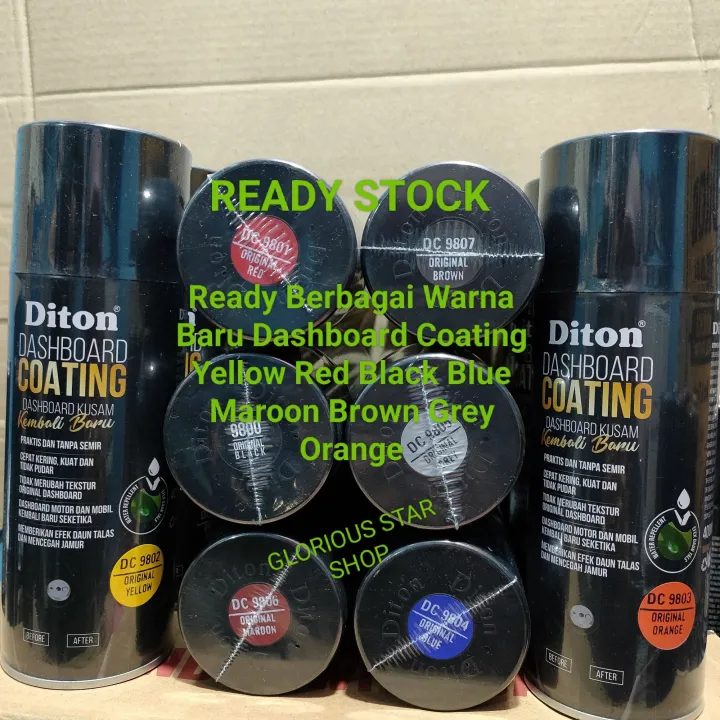 Diton Dashboard Coating Black 9800 Red 9801 Yellow 9802 Orange 9803 ...
