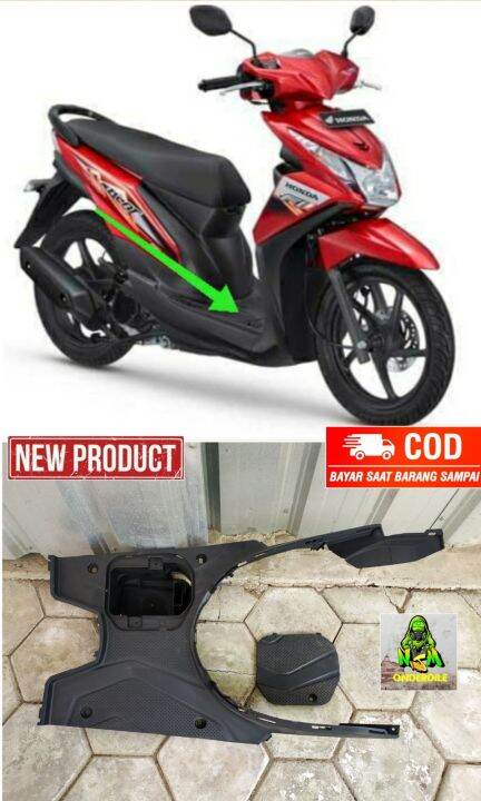 LANTAI BORDES DEK KAKI PIJAKAN ATAS BEAT FI K25 2013 2014 2015 + TUTUP AKI | Lazada Indonesia