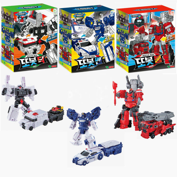Tobot Rescue Mini Tobot 3 Styles Doc Ssen Boom Transforming Robot