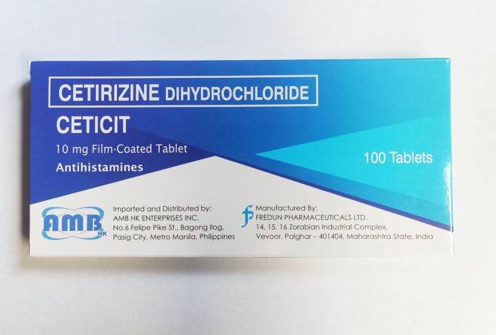 Cetirizine 10mg tablet - Ceticit 100's ( For Allergy ) | Lazada PH