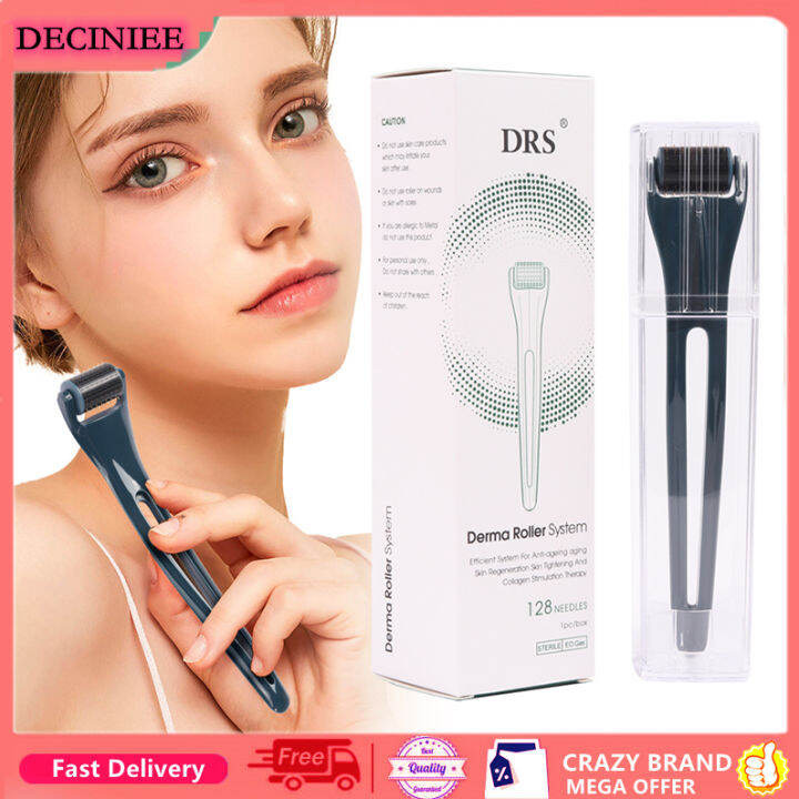 DRS 128 Titanium Derma Roller Skin Microneedling Face Roller With Case ...