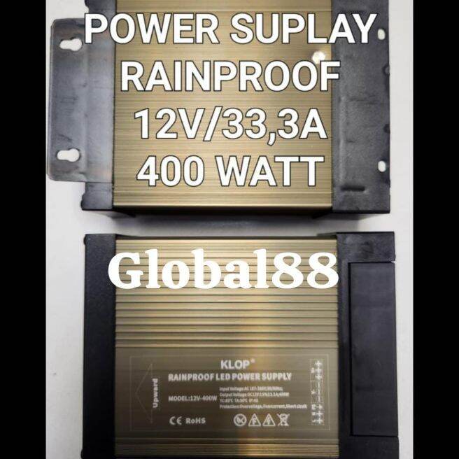 BOX RAINPROOF WATERPROOF OUTDOOR POWER SUPPLY 12v 33.3A 400w TRAFO LED ...