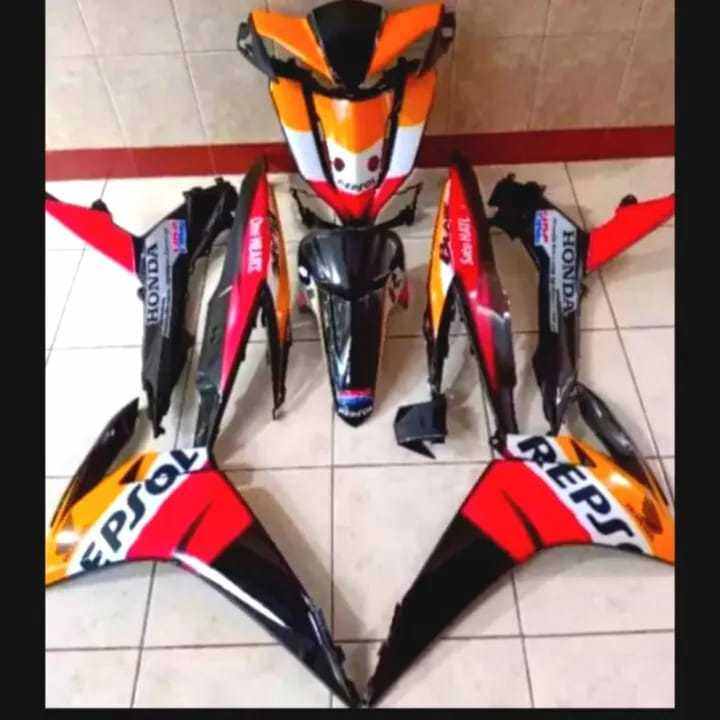Full Body Halus Honda Blade New Oren Hitam Fullset Body Halus Honda ...