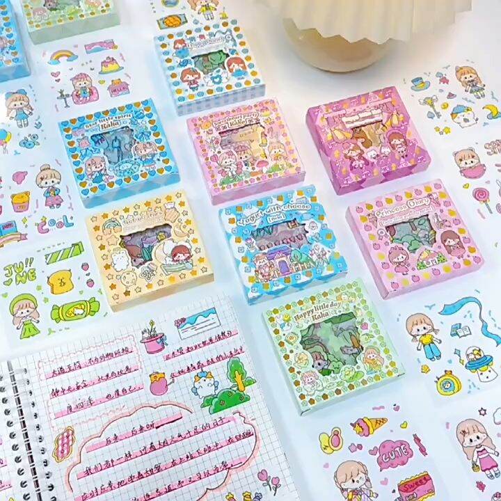 COD 1 SET 100 LEMBAR STICKER MOTIF GADIS CANTIK / STICKER TEMPEL ...