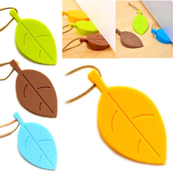 Leaves Shape Silicone Rubber Door Stop Stoppers Door Block Children ...