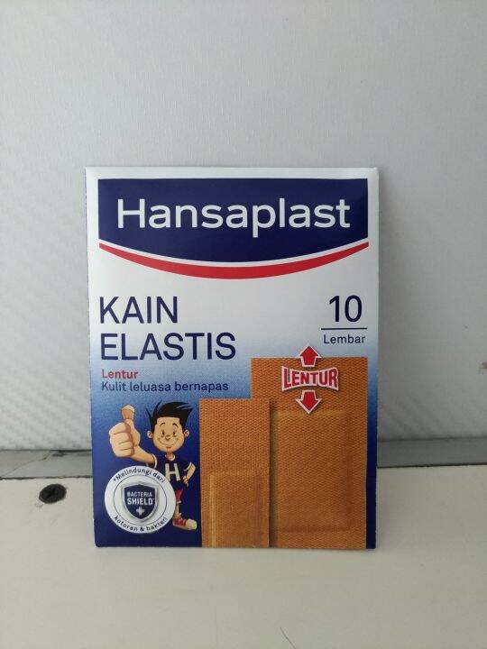 hansaplast plester kain elastis isi 10 lembar: 8 standar 2 jumbo | Lazada Indonesia