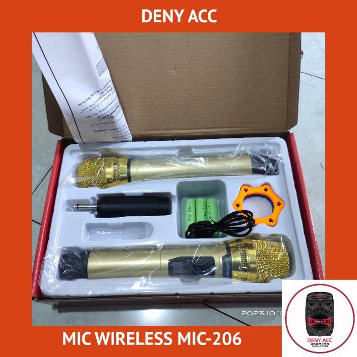 MIC WIRELESS ADVANCE 206 ISI 2 BISA SEMUA SPEAKER KARAOKE | Lazada ...