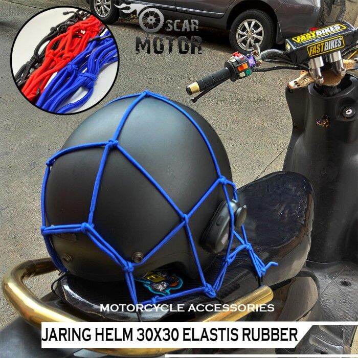 PROMO !!! JARING HELM / BARANG UNTUK MOTOR SEPEDA TALI PENGIKAT BARANG ...