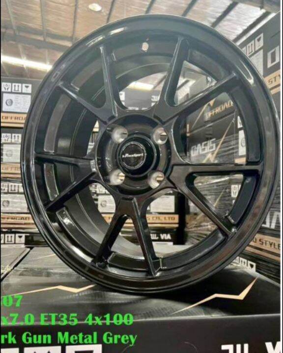 ล้อแม็กTC005ขอบ15 4รู100 กว้าง7 ออฟเซต35 สีเทากัน(ราคารวมทั้งหมด4ล้อ ...