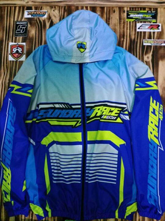 jaket parasut sunday race motif racing ukuran allsize | Lazada Indonesia