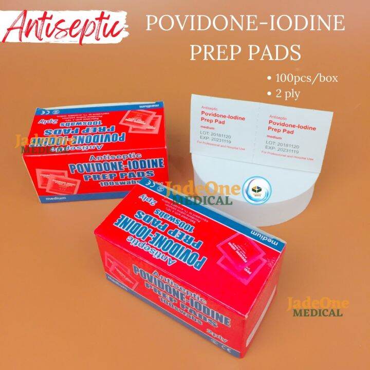 Antiseptic Povidone -Lodine Prep Pads (100 swabs 2ply) | Lazada PH