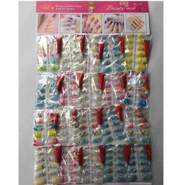 20pcs kuko w/nail art for kids random design | Lazada PH
