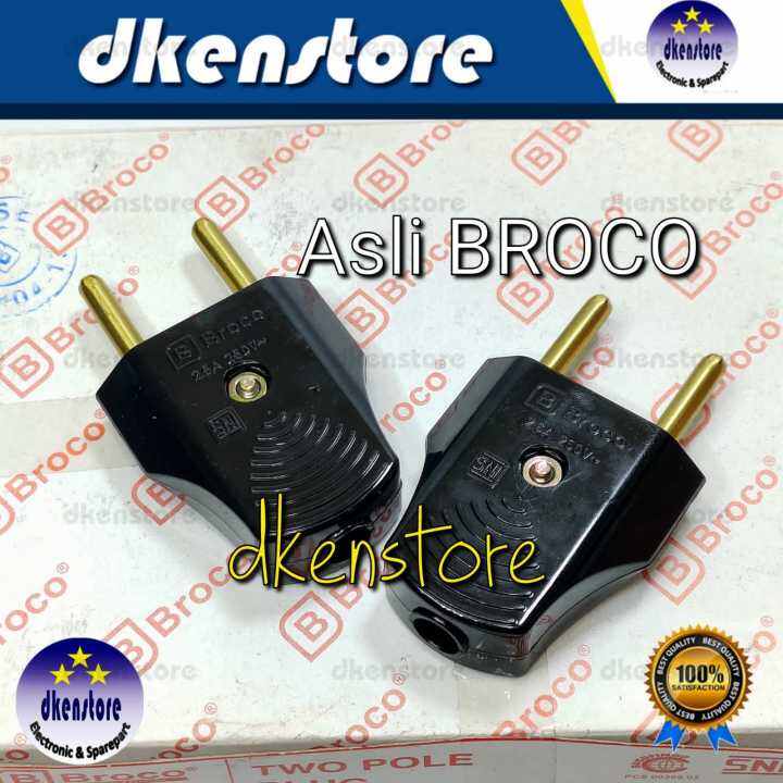 Steker Broco Hitam gepeng 334LN Asli | Lazada Indonesia
