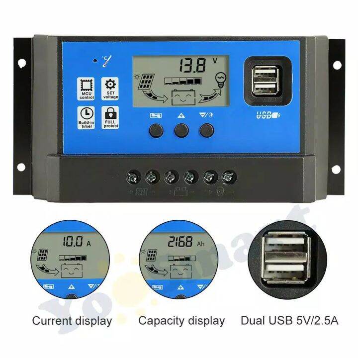 SCC PWM 20A Solar Charge Controller LCD LED Display Solar PWM 12V/24V ... SCC PWM 20A Solar Charge Controller LCD LED Display Solar PWM 12V/24V ...