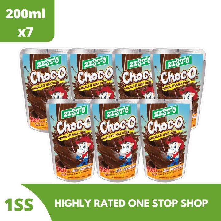 Zest-O Choc-O Chocolate Milk Drink, 180ml Set of 7 | Lazada PH
