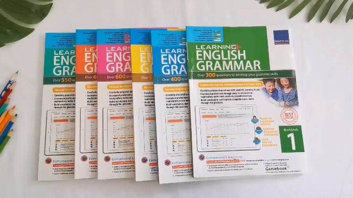 6 BOOKS SET Grade1-6 SAP Learning English Grammar Workbook Primary ...