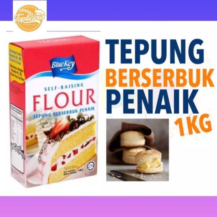 Ready Stock Blue Key self raise cake flour 1kg 蓝钥匙自发面粉 | Lazada