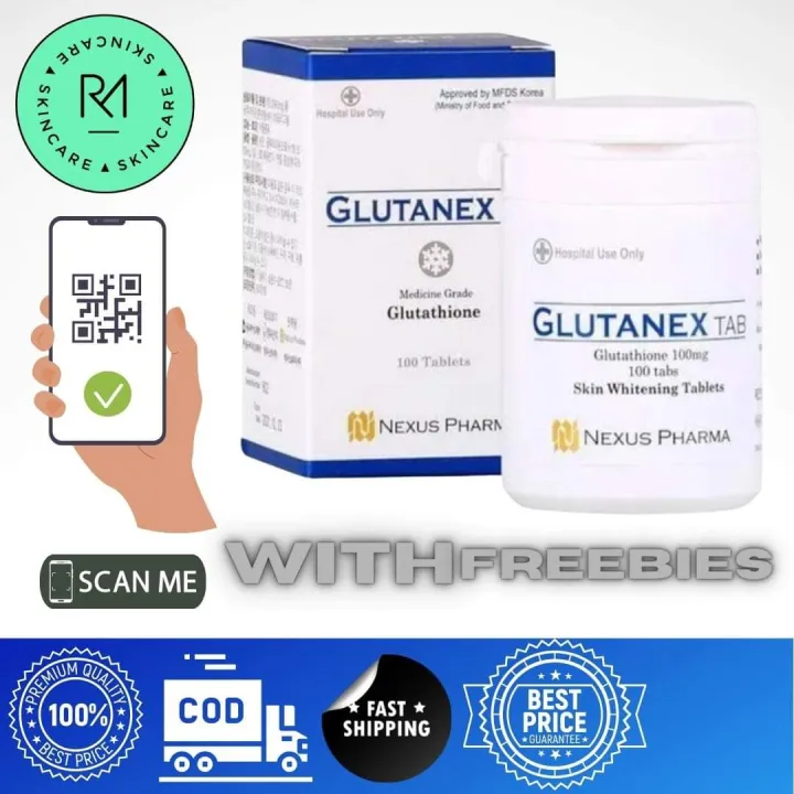 Glutanex Tablets - Skin Whitening Glutathione 100mg (100 tabs) | Lazada PH