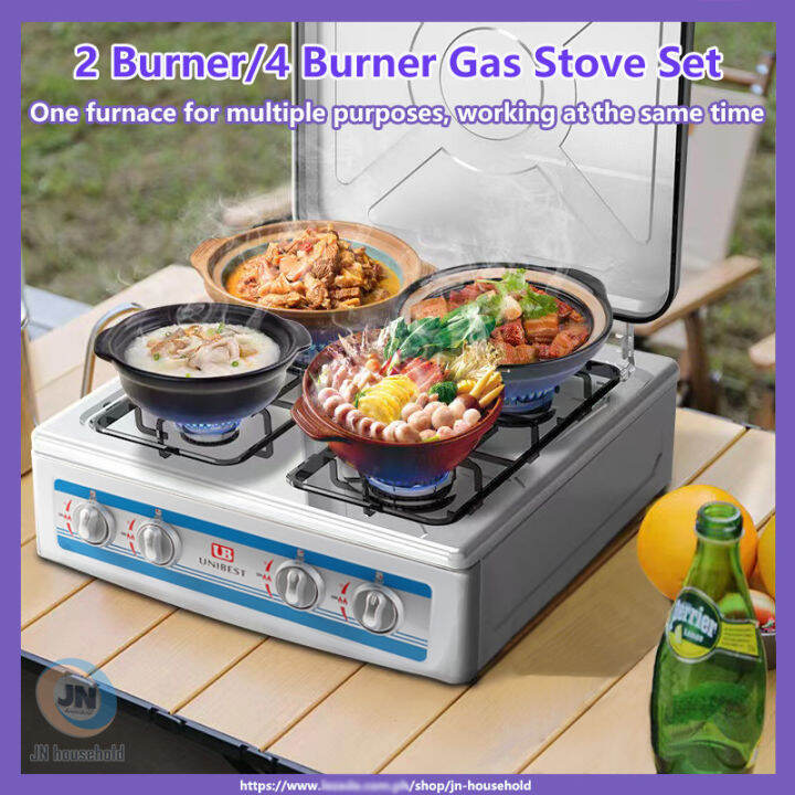 Gas Stove with cover Gas Cooktop Stainless Steel Stove with Conversion ...