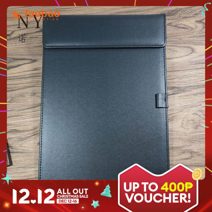 High-Grade Leather PU Magnetic Conference Clip A4 Writing Board Writing ...