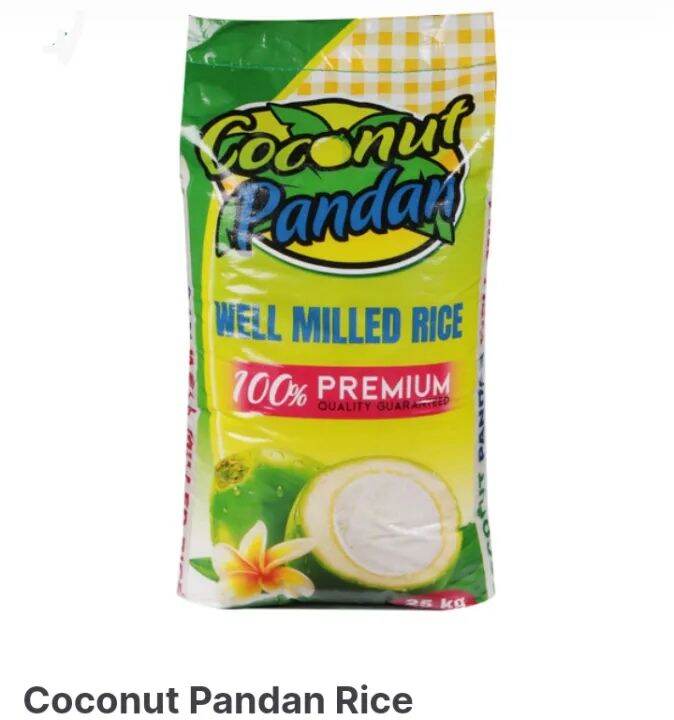 Coconut Pandan Rice/Bigas Well Milled Premium 25kg | Lazada PH