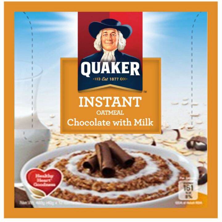 QUAKER INSTANT OATMEAL FIO CHOCOLATE WITH MILK 40G | Lazada PH