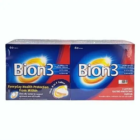 BION 3 PROBIOTIC MULTIVITAMINS MINERALS TABLET 60S X 2 | Lazada