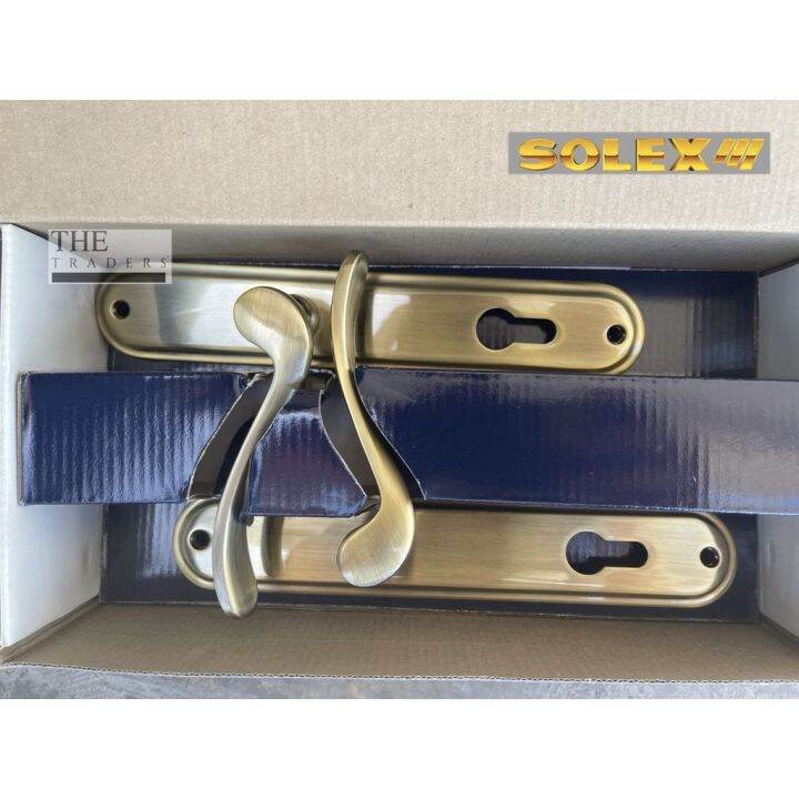 100% ORIGINAL SOLEX MORTISE LOCKSET AB ANTIQUE BRASS FINISHING - SOLID ...