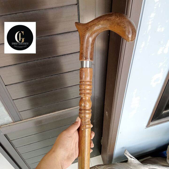 X139 Tongkat jalan kesehatan kayu kelor emas model habib | Lazada Indonesia