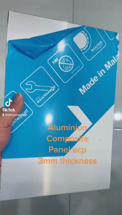 3MM White & Silver Aluminium Composite Panel / ACP 2ft x 2ft & 2ft x ...