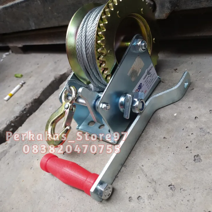 Katrol kerekan manual 500kg SAP Hand winch 1000 lbs Alat kerek manual | Lazada Indonesia