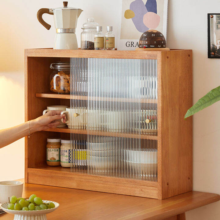 Solid Wood Desktop Storage Cabinet Household Living Room Closet Storage ...