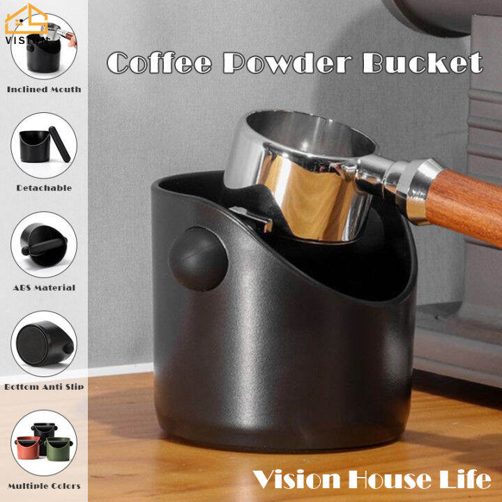 Vision Coffee Grind Knock Box Espresso Dump Bin with Removable Knock ...